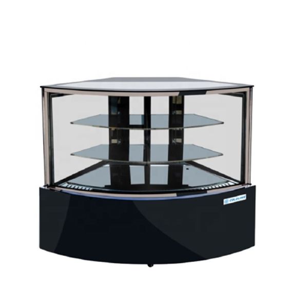 Quality refrigerated corner bakery display case cake cooler with CE/ETL for sale