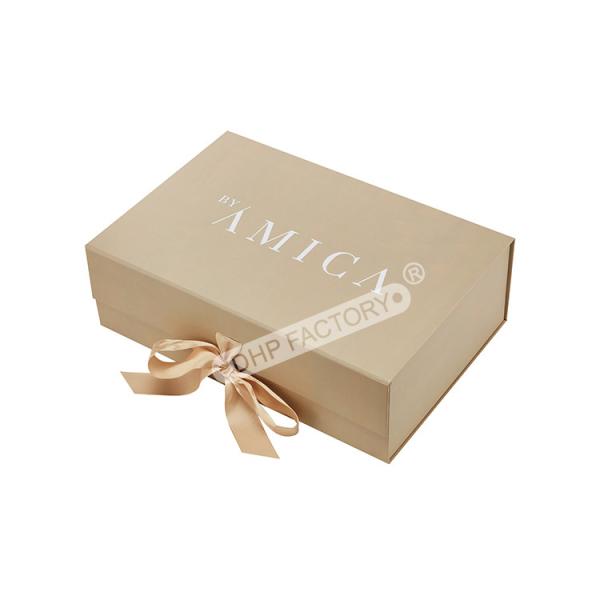 Quality Solid Color High End Packaging Rigid Foldable Boxes Fold Up Gift Boxes With for sale