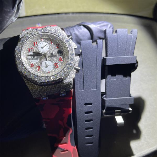 Quality Royal Oak Moissanite Iced Out Watch for sale