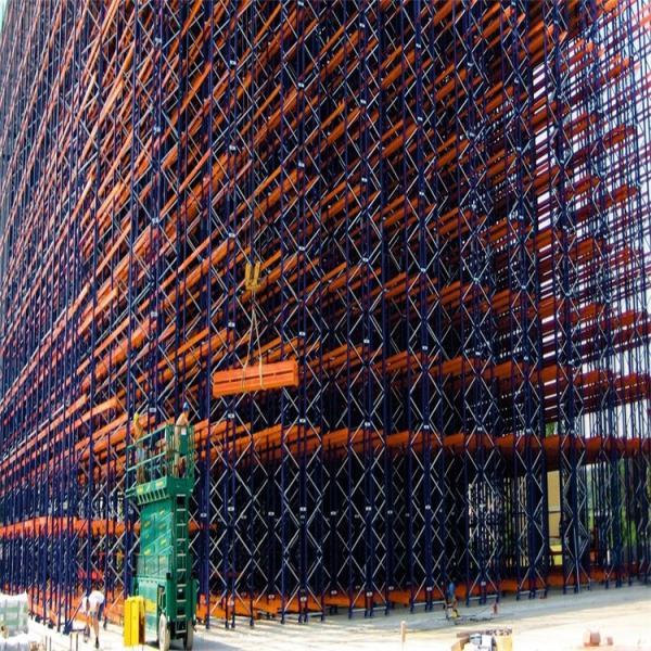 Quality ASRS Automated Clad Rack High Bay Warehouse Pallet Rack Building 40M for sale