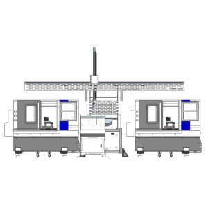 Quality 1-to-2 Gantry Robot CNC Lathe Automatic Production Line High Efficiency for sale