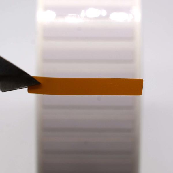 Quality 28mmx4mm, 2mil White Gloss High Temperature Resistant Polyimide Label for sale