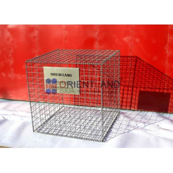 Quality Large Pvc Coated Welded Gabion Baskets 75×75mm Rectangular Hole Shape for sale