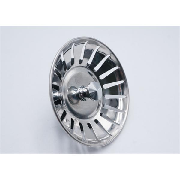 Quality Kitchen Sink Drain Strainer Stainless Steel , Waterproof Sink Plug Strainer for sale