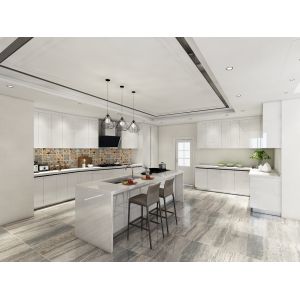 Quality Commercial MDF Modular Manufactured Home Kitchen Cabinets Lacquer Finish for sale