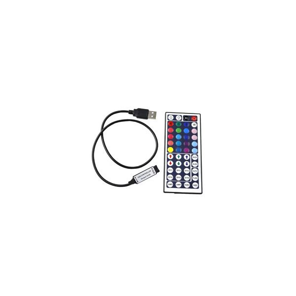 Quality USB 5V Powered 44 Key IR Remote Controller For LED RGB Strip Light for sale
