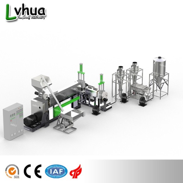 Quality Screw dia 80mm 100mm PVC single screw exttrusion and pelletizing line LDP power 22-11kw for sale