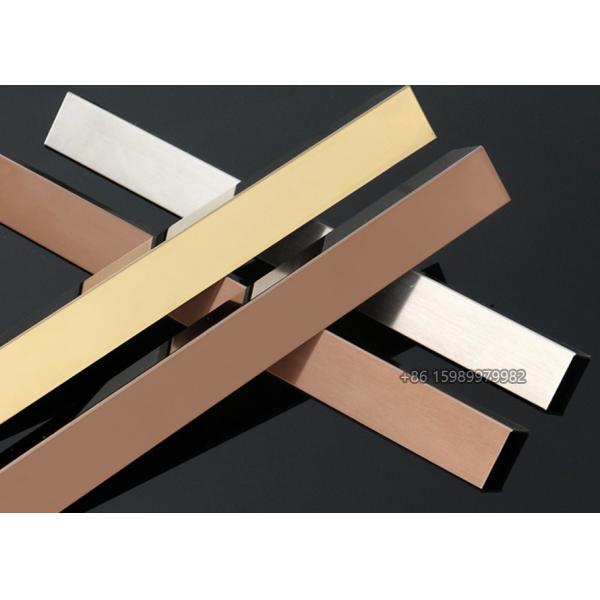 Quality 2x2 Stainless Steel Edge Protector , 8K Mirror Metal Wall Corner Guards for sale