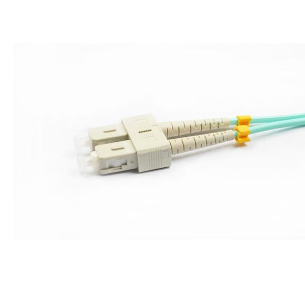 Quality SC - SC Duplex Fiber Patch Cord , 10GB OM3 3MM Fiber Optic Patch Cable for sale