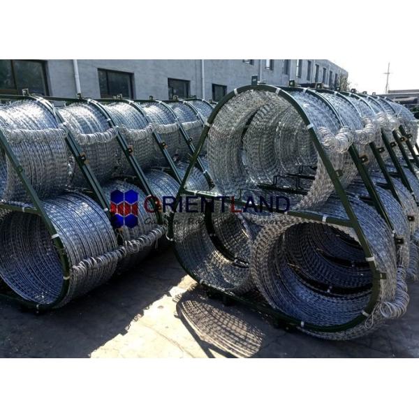 Quality Triple Standard Concertina Wire Fence 75m Military Concertina Coil Fencing for sale