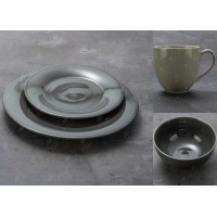20pc Emboss Under Glazed Color Dinnerware Set For Party