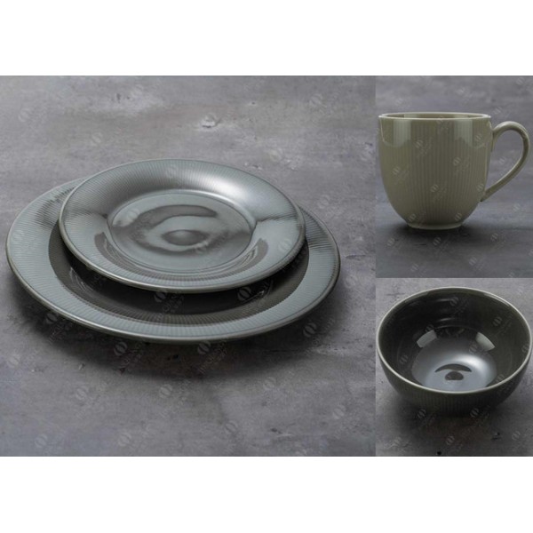 Quality 20pc Emboss Under Glazed Color Dinnerware Set For Party for sale