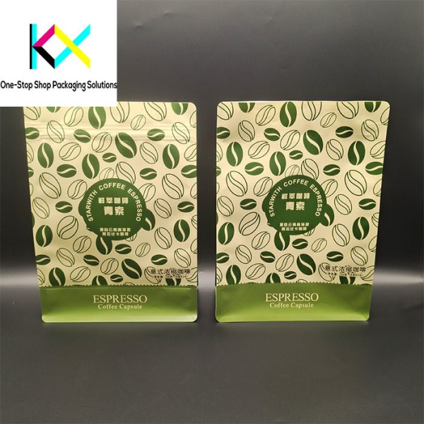 Quality 500g 1kg Rip Zipper Eco Friendly Coffee Bean Packaging Bags Paper Coffee Bags for sale
