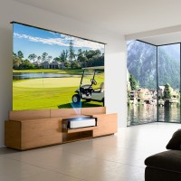 Quality Intelligent Motorised Laser TV Cabinet Customized UST Cabinet with Projector for sale