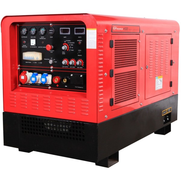 Quality 500A Diesel Welding Generator with Tri-phase 25kW/400V Power and Multi-welding Functions for Pipeline Construction for sale