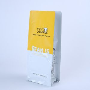 Quality Resealable 250g 8oz Flat Bottom Bag Packaging Plastic 120g Coffee Bean Pouch for sale