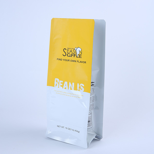 Quality Resealable 250g 8oz Flat Bottom Bag Packaging Plastic 120g Coffee Bean Pouch With Valve for sale