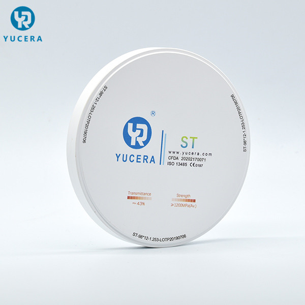 Quality Coloured Multilayer 1200HV 1530℃ Translucent Zirconia Blocks for sale