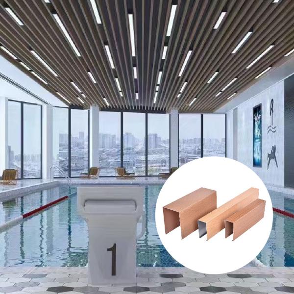 Quality Fireproof Suspended Strip Aluminium Ceiling Tile For Indoor Decoration for sale
