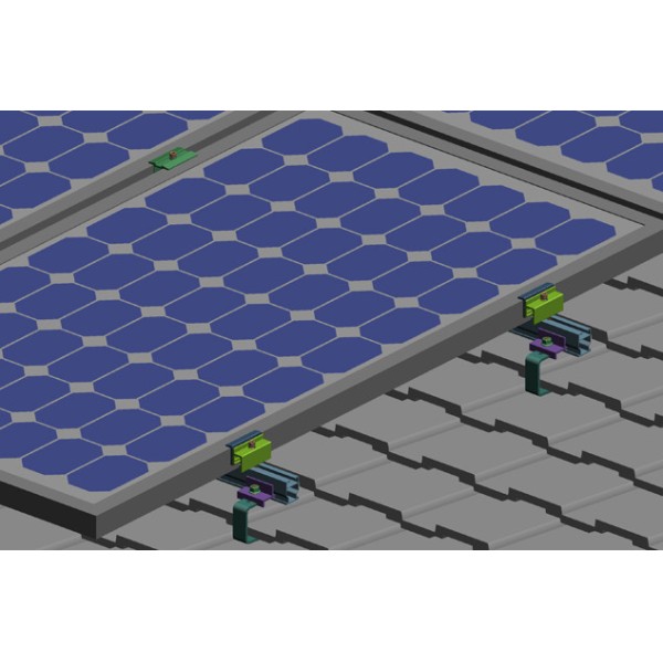 Quality Rooftop Solar Power System Solar Mounting Structure Various Roof Tile Hooks for sale