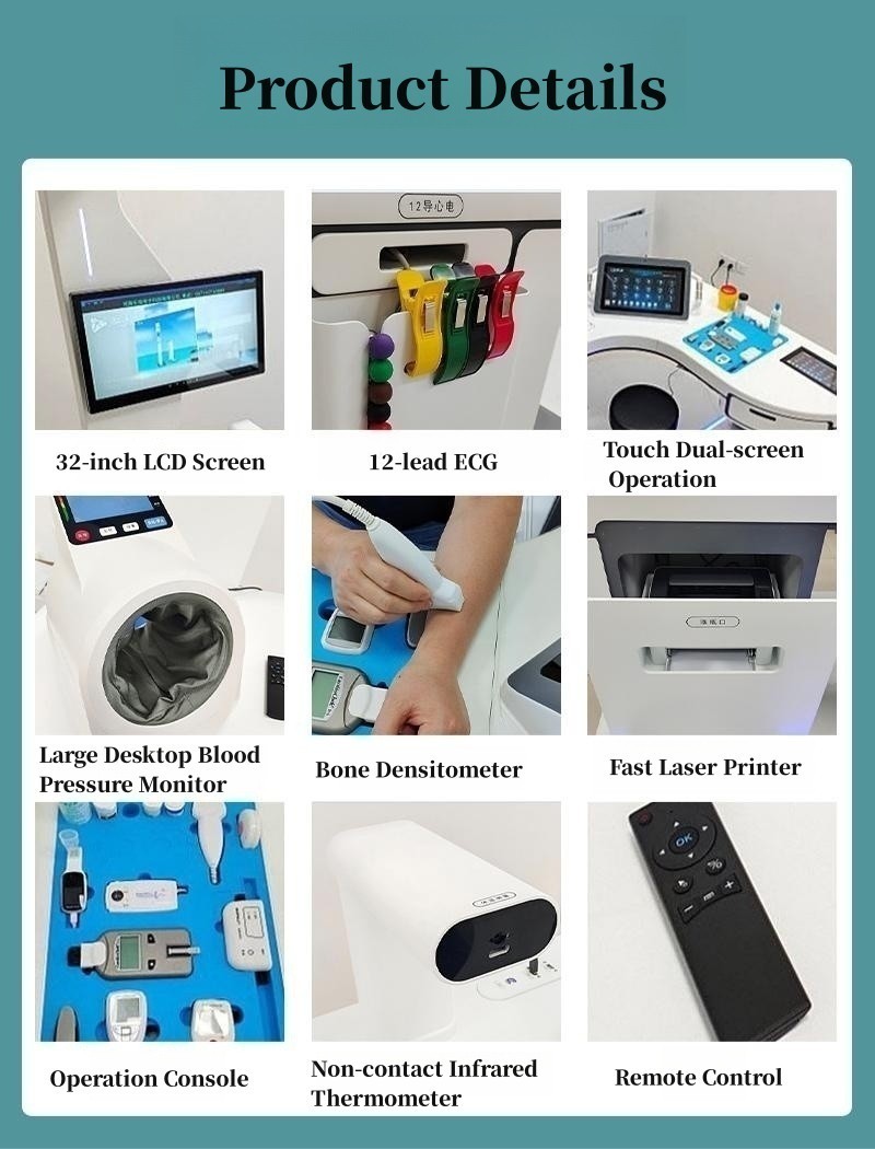 Quality 32'' LCD Full Touch Screen Division 0.01kg Medical Self Service Health Checkup for sale