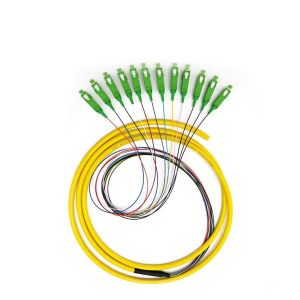 Quality 12 Color Bundle G657A1 Single Mode Pigtail SC APC Fiber Optic Pigtail for sale