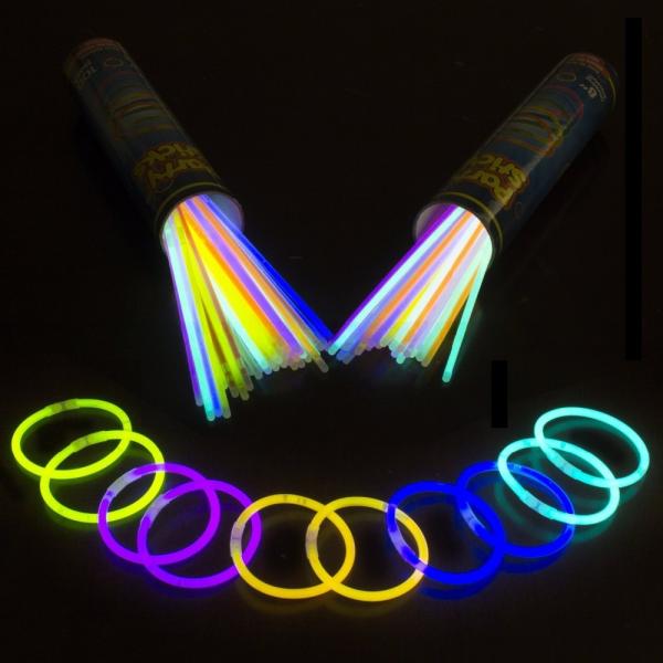 Quality Multi Colored 8 Inch Glow Stick Bracelets for Year Party Decoration from PE for sale