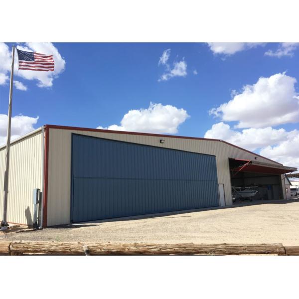 Quality Steel Framed Structures Prefabricated Metal Airplane Hangar Kits With Office for sale
