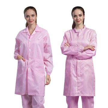 Quality OEM Unisex Polyester Anti Static Gown Esd Smock Uniform For Cleanroom for sale