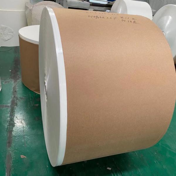 Quality Brown 12gsm PE Coated Paper Roll 152mm Core Paper Cup Raw Material for sale