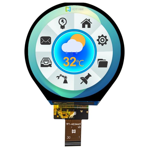 Quality 3.4 Inch IPS 800x800 Round Screen TFT Display Panel For Industrial Control for sale
