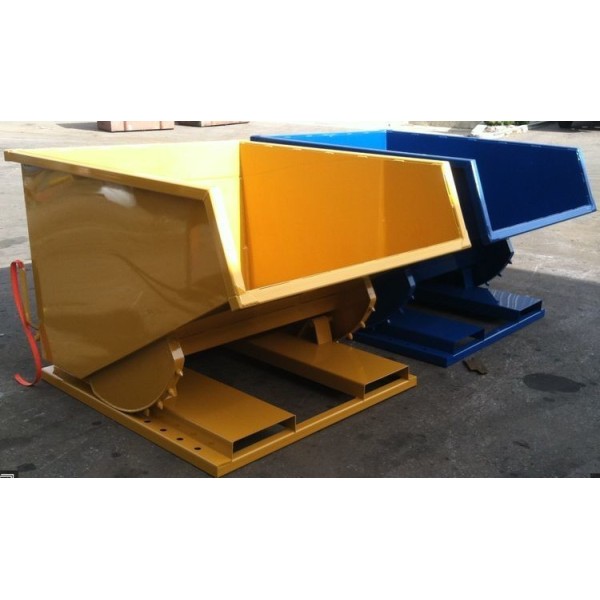 Quality Highly Efficient Steel Metal Self Tipping Bin Automatic Dumping Trash Can for sale