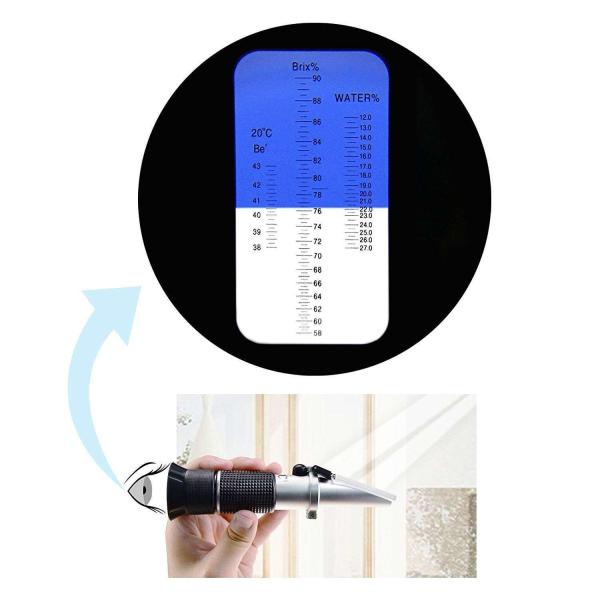 Quality Compact Portable Brix Refractometer 0-40% Brix and 0-25% Alcohol Range for Wine for sale