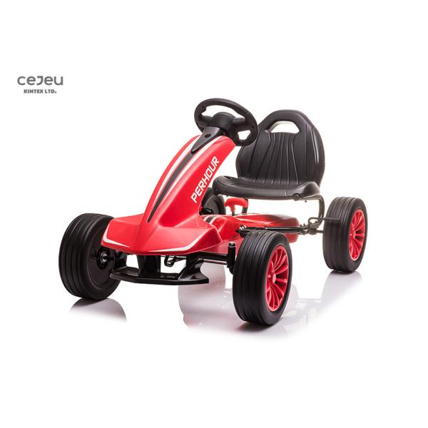 Quality 122*60*60CM Kids Go Karts Eva Wheel Plastic Pedal Go Kart 30kg for sale