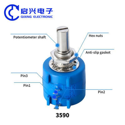 Quality 534 Multiturn Potentiometer Wirewound Potentiometer 10-Turn Potentiometer 2W for sale