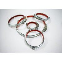 Quality Air Duct Fitting Rubber Lined Galvanized Duct Clamp For Hvac Systems for sale