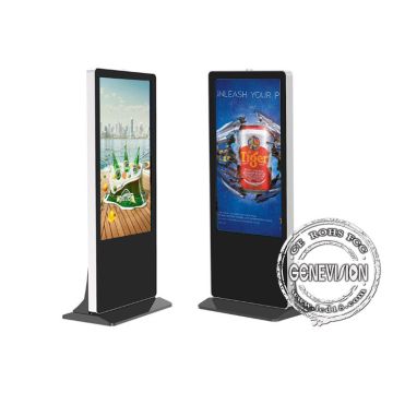 Quality Slim Thin Touch Screen Digital Signage Wifi Android System Metal Case Interactiv for sale
