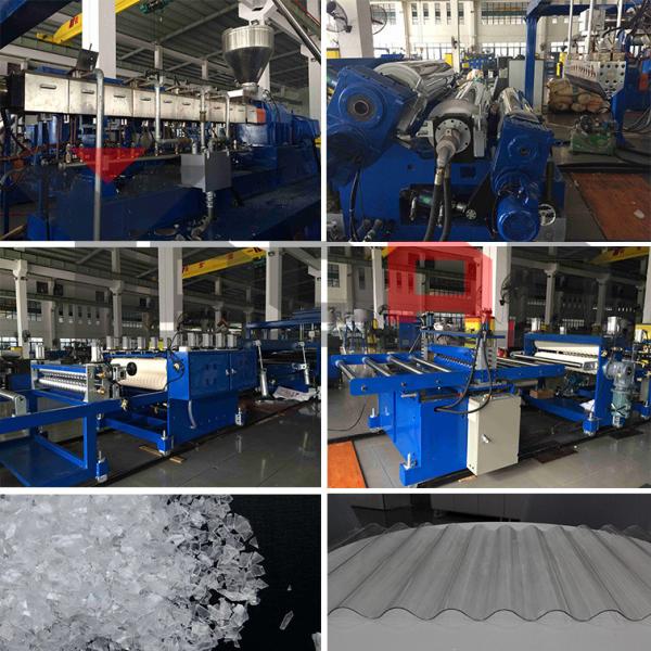 Quality PET Corrugated Wave Roof Tile Sheet Extrusion Machine Width 850-1050mm for sale