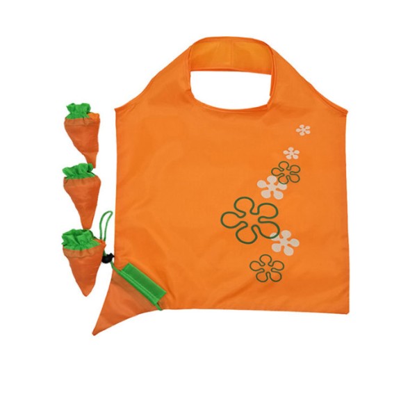 Quality Cartoon Fruit Polyester Foldable Reusable Grocery Bags Eco friendly for sale