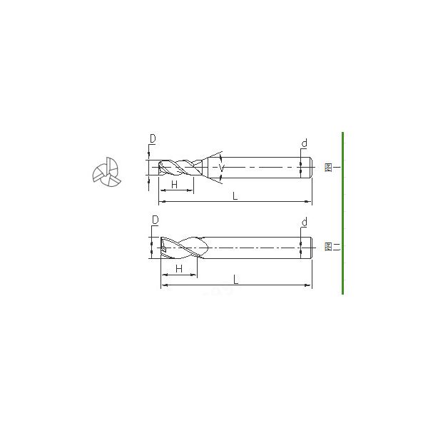 Quality 3C Electronics 3 Flute Carbide End Mill P50 Long Series End Mill for sale