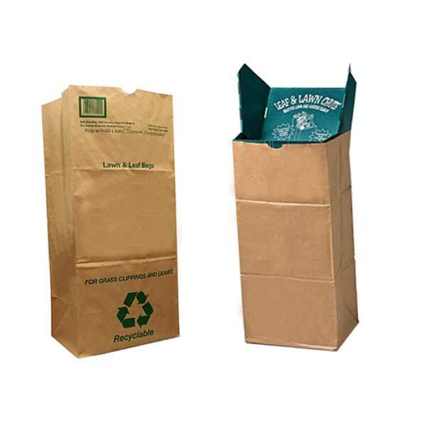 Quality Large Biodegradable Lawn Leaf Paper Bags for sale
