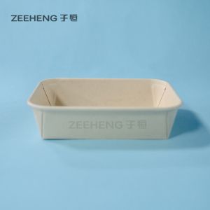 Quality Biodegradable Disposable Kraft Bowls Paper Print Food Container With Lids for sale