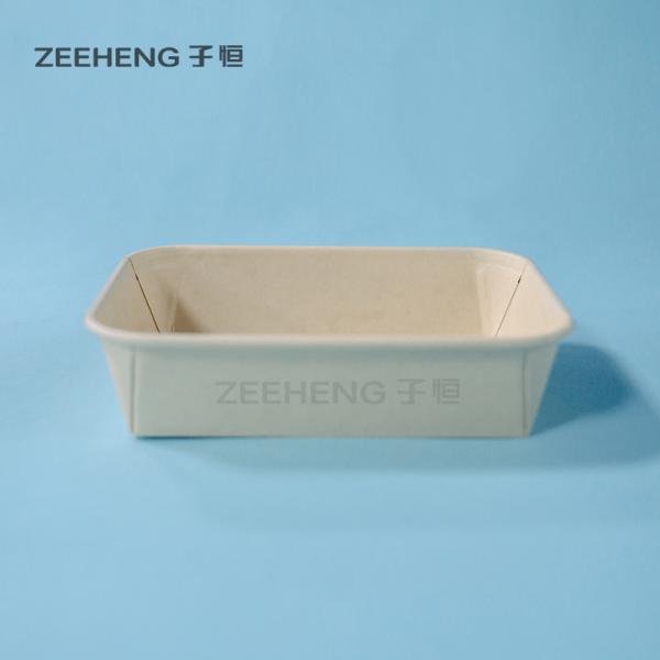Quality Biodegradable Disposable Kraft Bowls Paper Print Food Container With Lids for sale