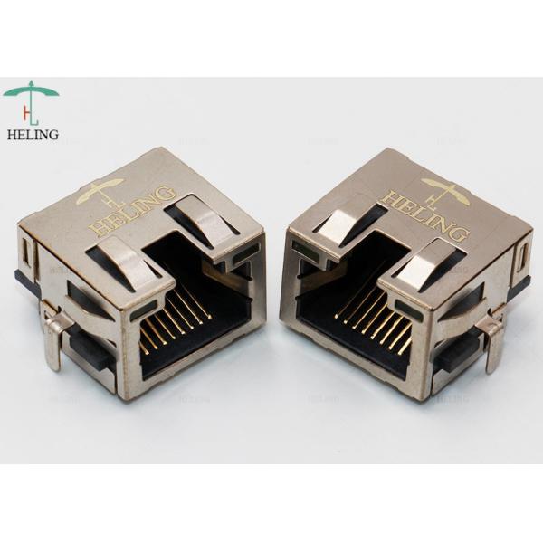 Quality Tab Up Shielded Overhangs RJ45 Board Mount Through Hole PCB Mounting for sale