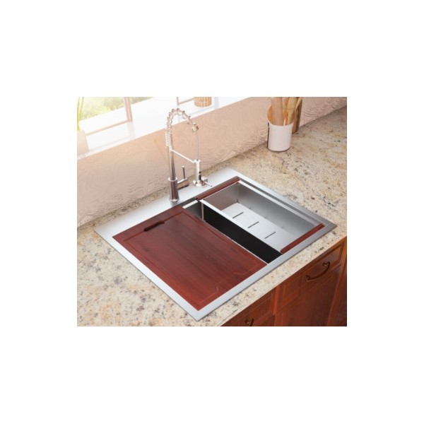Quality Brushed Stainless Single Bowl Workstation Kitchen Sink Drop In Kitchen Handmade Sink for sale