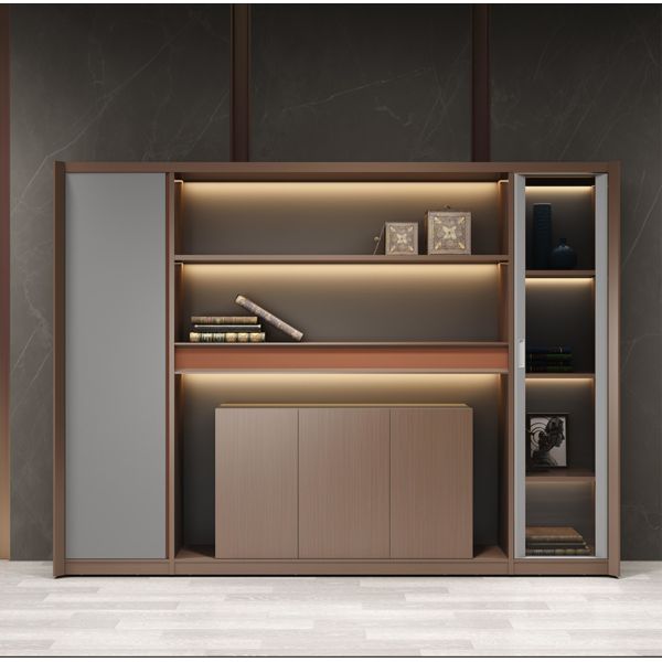 Quality Ceo Office Room Decorations Storage Bookcase Wooden Modern Mdf Bookshelft Bibliotheque File Cabinet for sale
