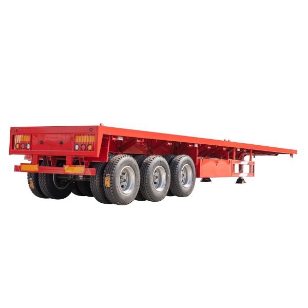 Quality Flatbed Semi-trailer For 20ft/40ft Container Transportation for sale