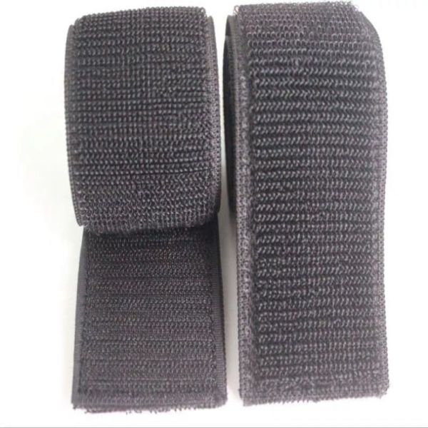 Quality 20MM-300MM Black and White Elastic Loop Hook and Loop Fastener in 100% Nylon for sale