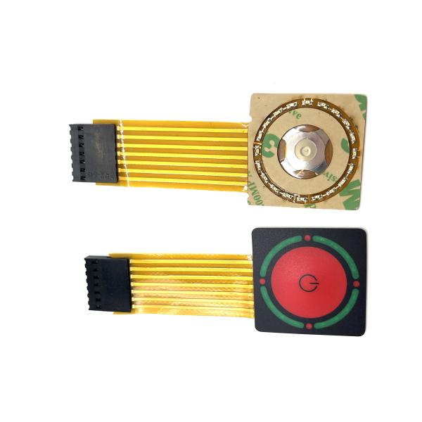 Quality One Clik Button Embossed LED Membrane Switch With Flexible Copper Cable for sale