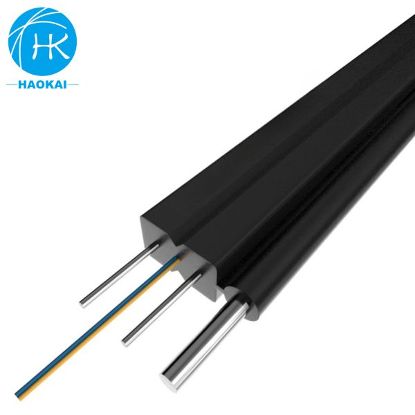 Quality Outdoor FTTH Drop Cable Strand Wire FRP 1core Self Supporting Fiber Optic Cable for sale